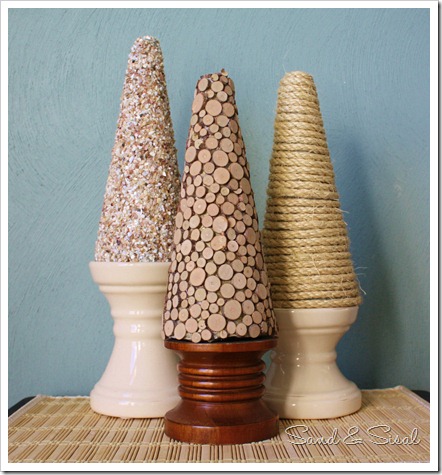 Natural Textured Cones - Sand and Sisal
